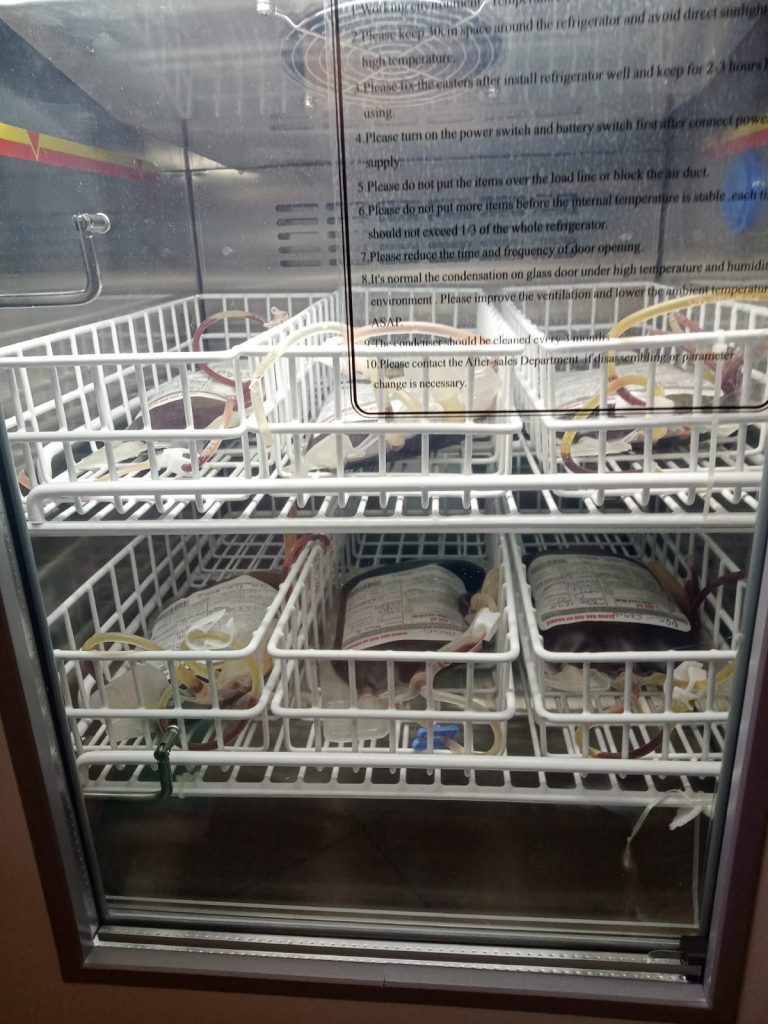 New blood bank fridge for the Good Samaritan Catholic Mission Hospital ...