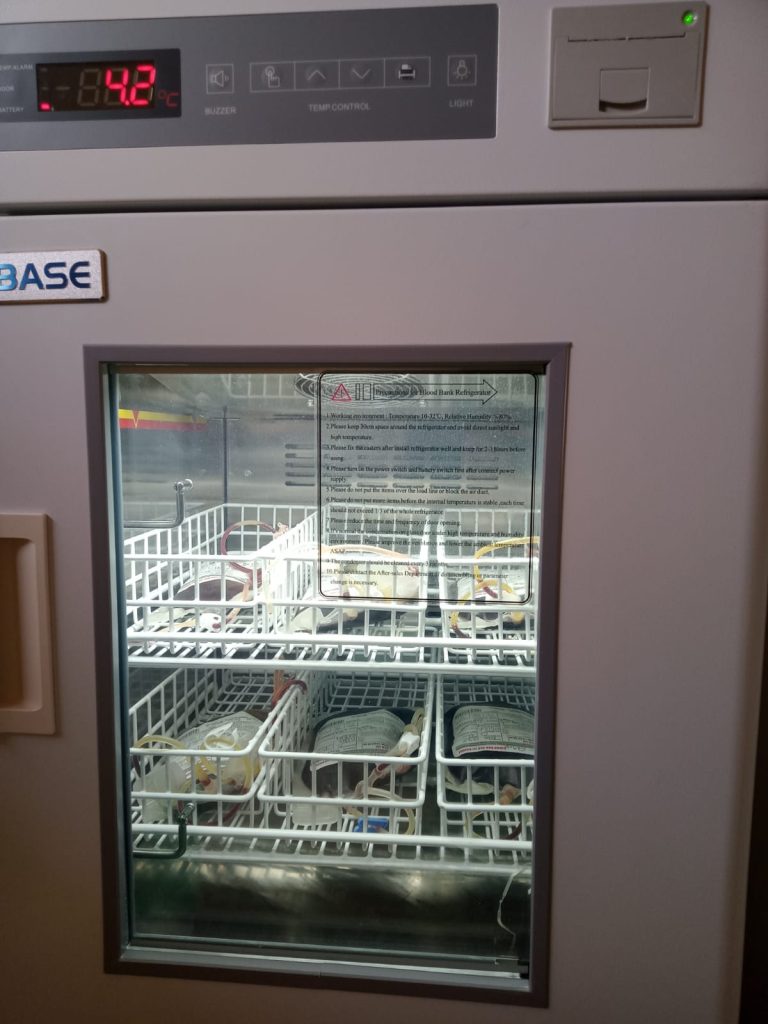 New blood bank fridge for the Good Samaritan Catholic Mission Hospital ...