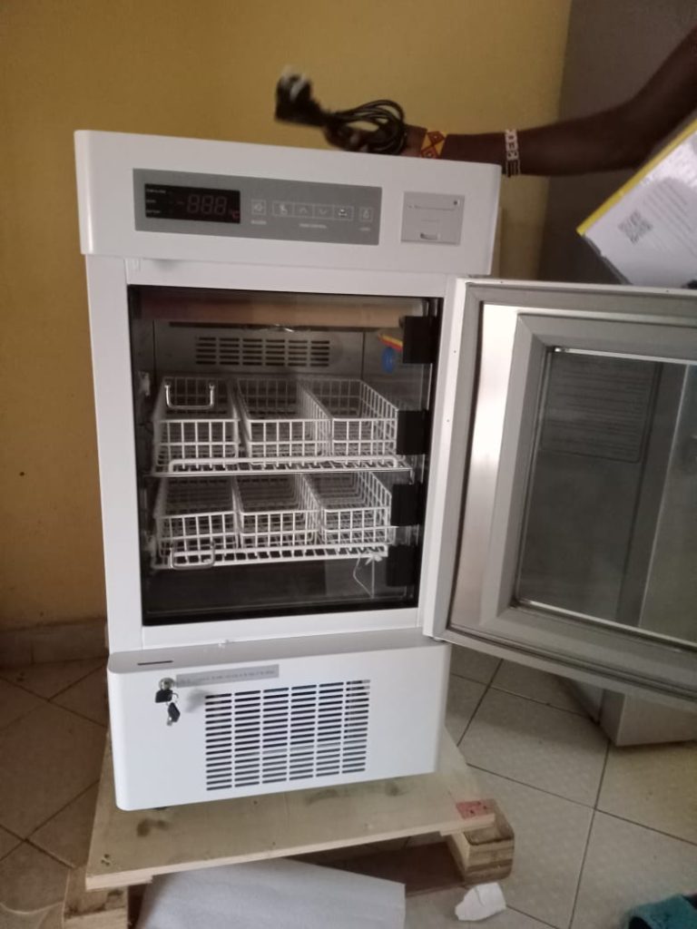 New blood bank fridge for the Good Samaritan Catholic Mission Hospital ...